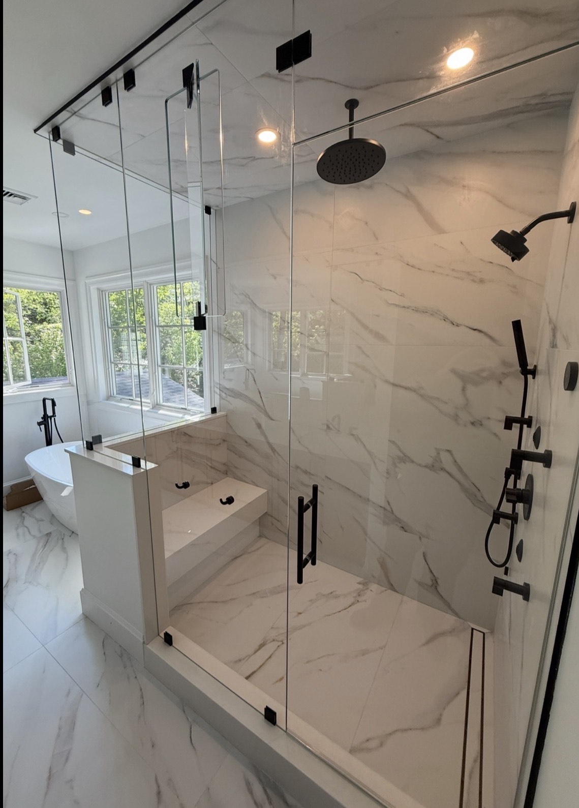 Glass Steam Enclosure Shower Door Newton Massachusetts - Frameless ...